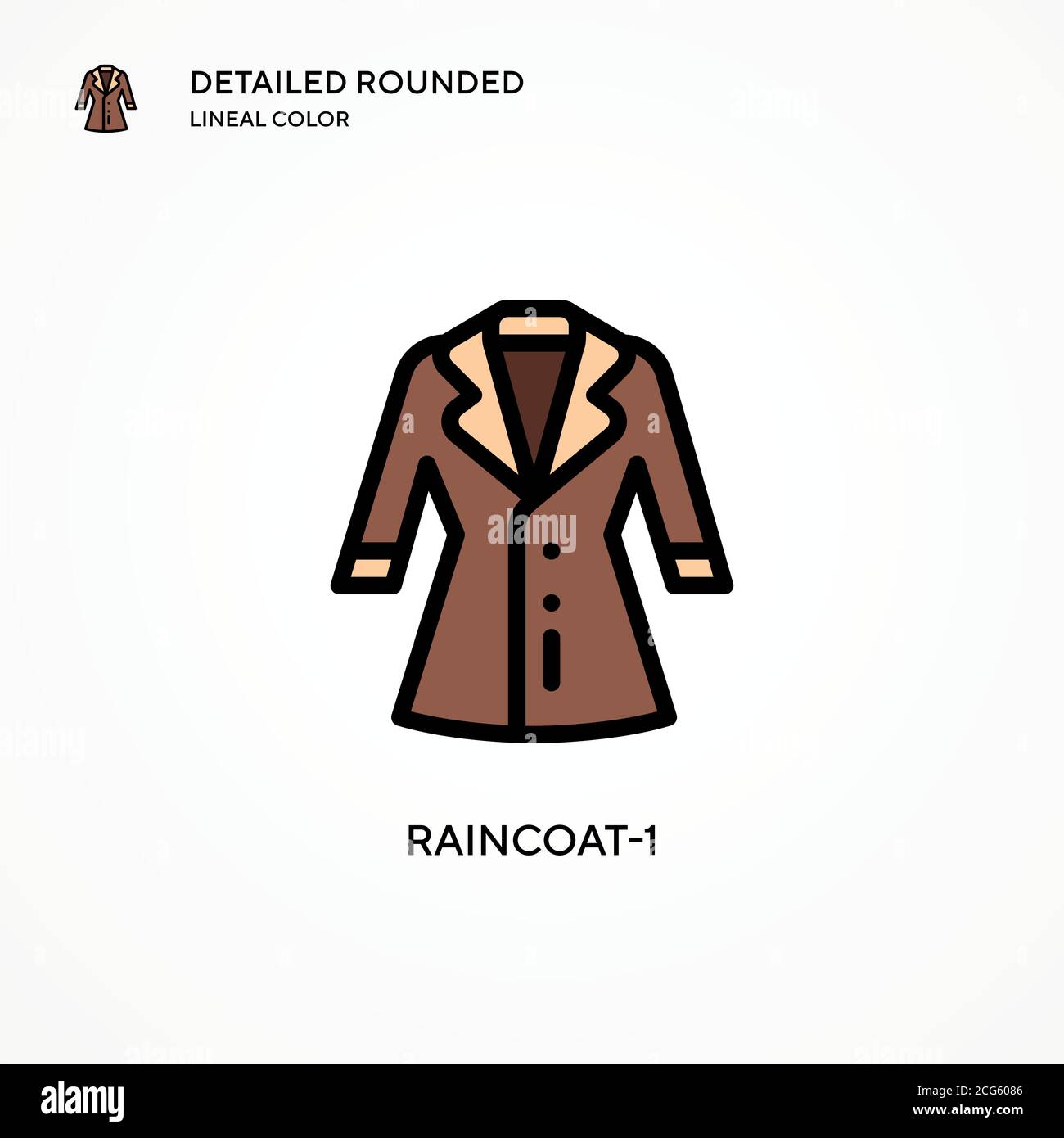Raincoat-1 vector icon. Modern vector illustration concepts. Easy to ...
