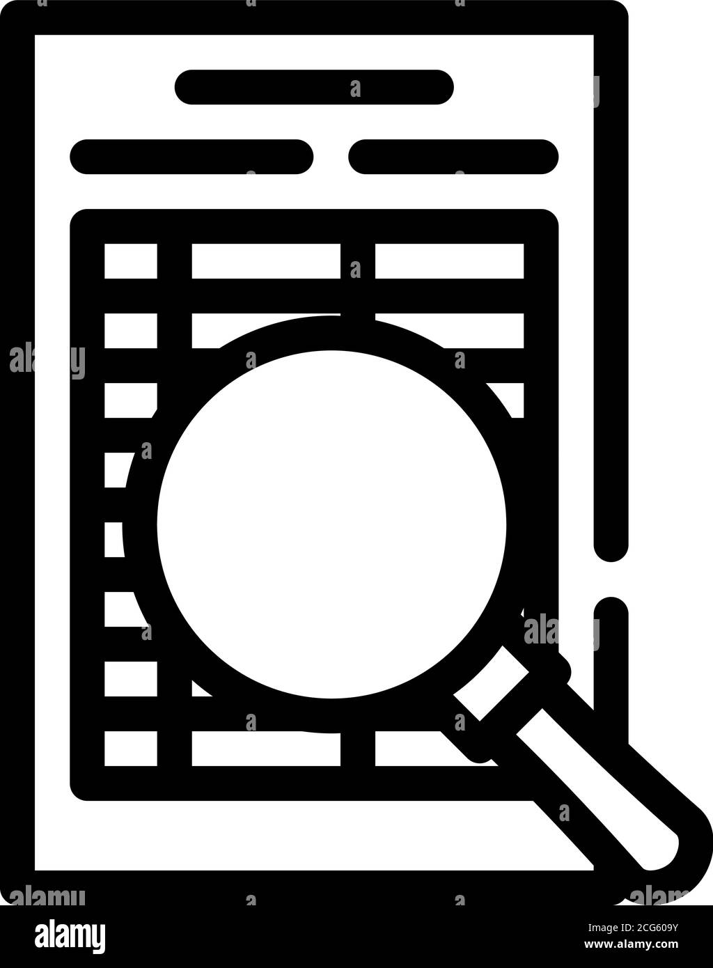 document research line icon vector isolated illustration Stock Vector ...