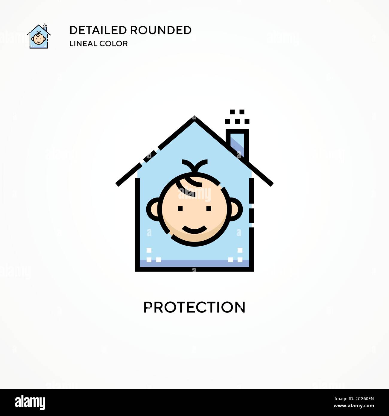 Protection vector icon. Modern vector illustration concepts. Easy to ...