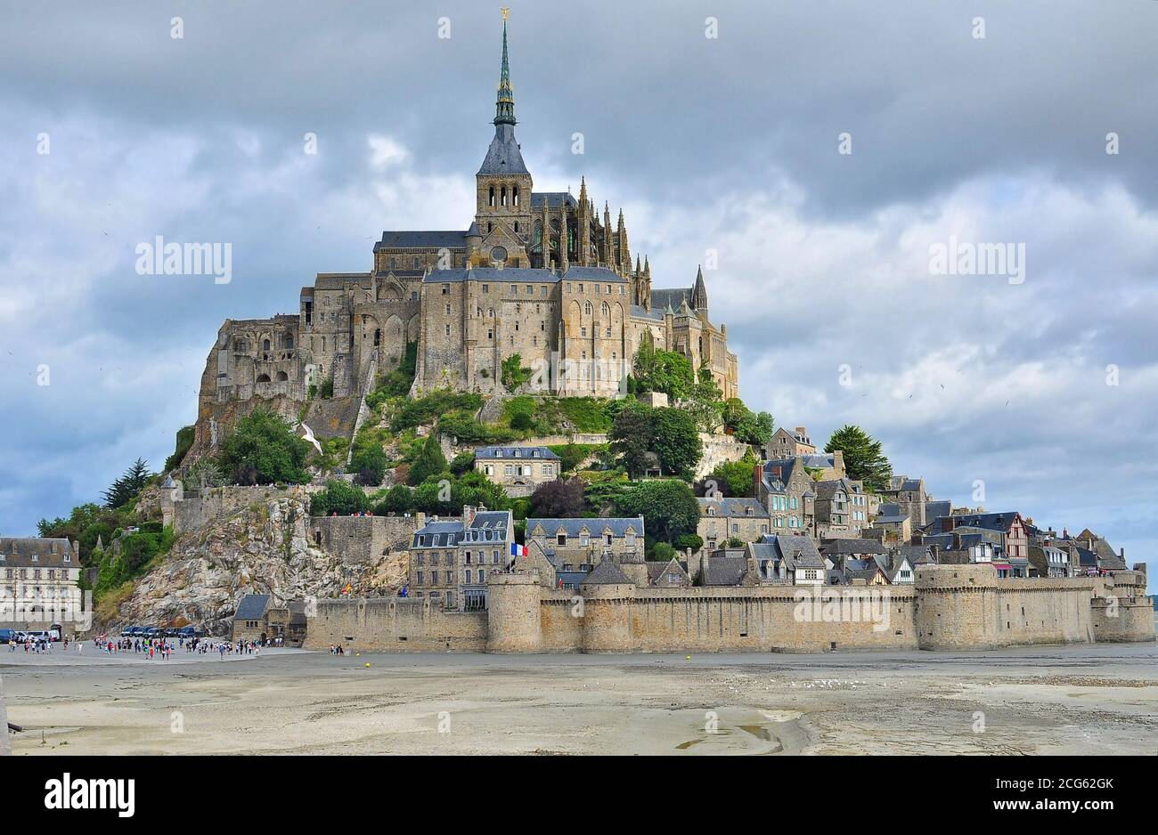Mont-Saint-Michel as seen from Pont Passerelle (Footbridge); Mont-Saint ...