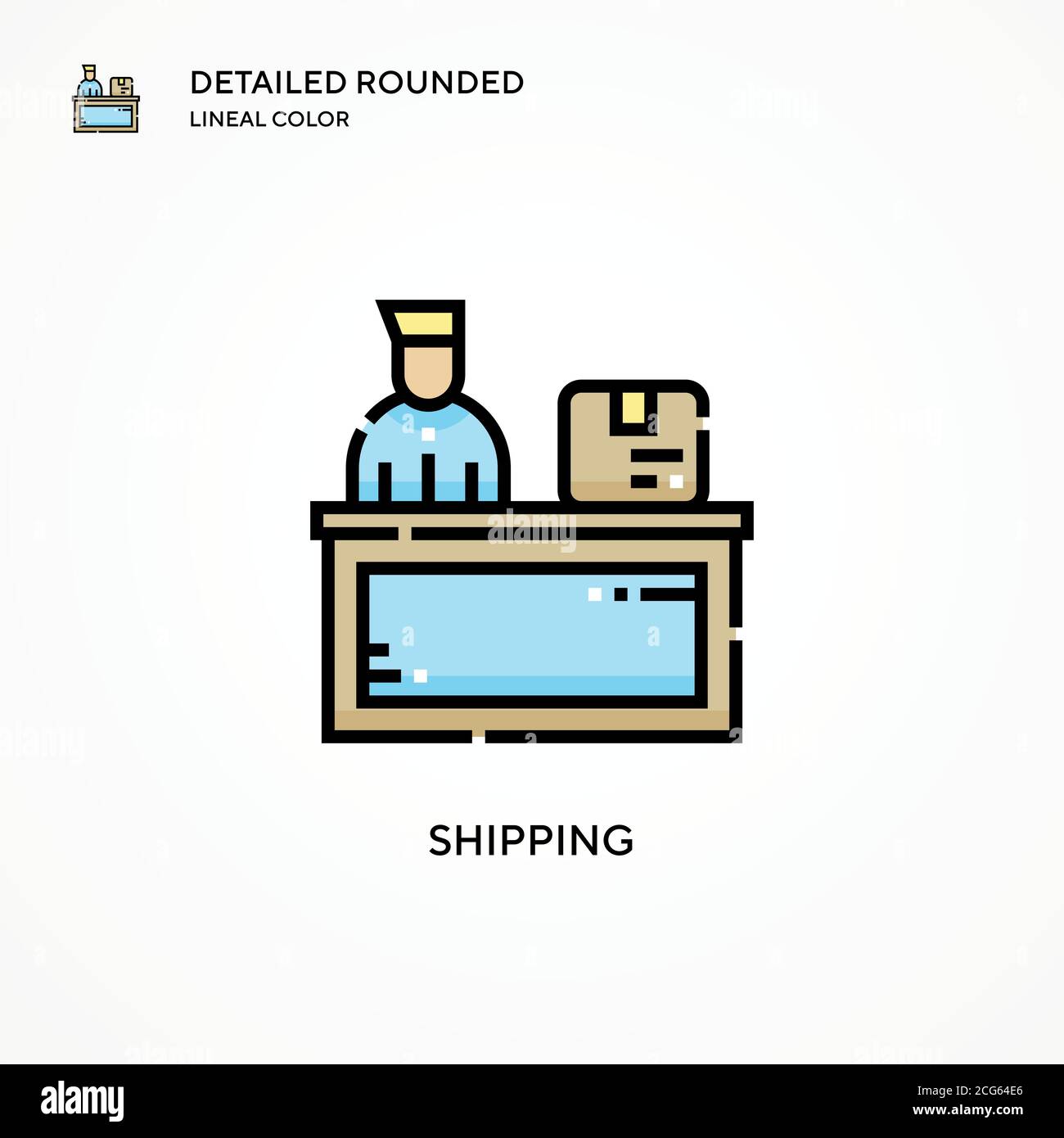 Shipping vector icon. Modern vector illustration concepts. Easy to edit ...