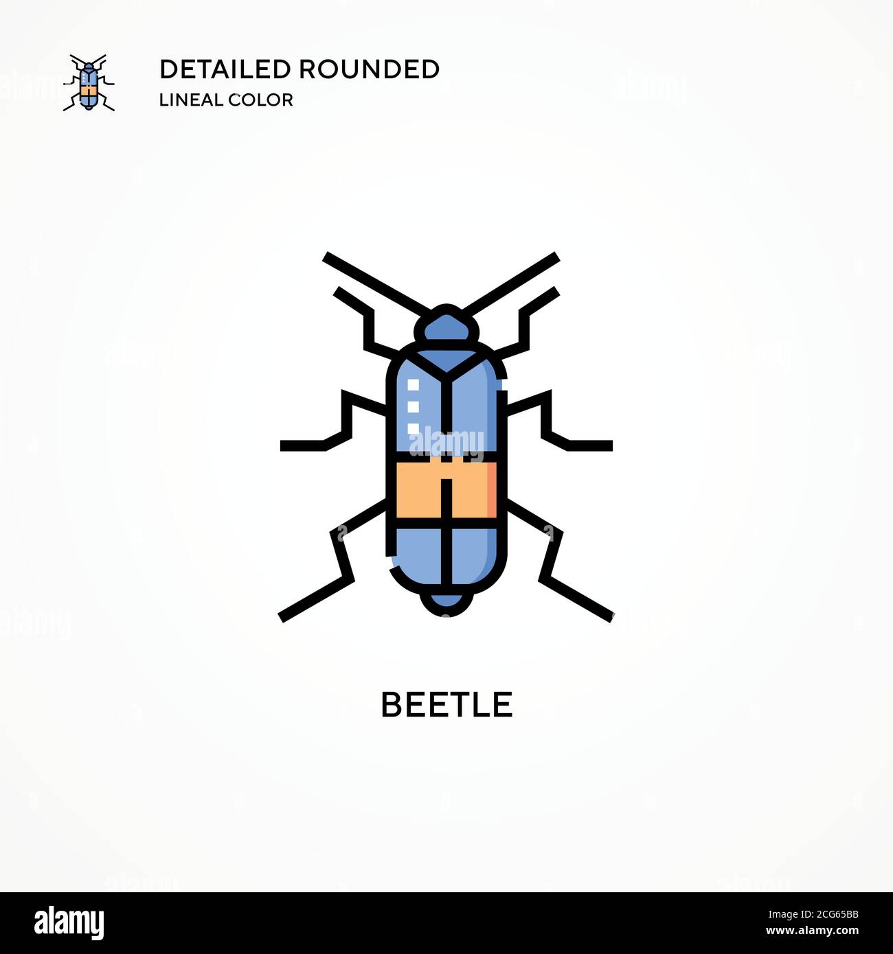 Beetle vector icon. Modern vector illustration concepts. Easy to edit ...