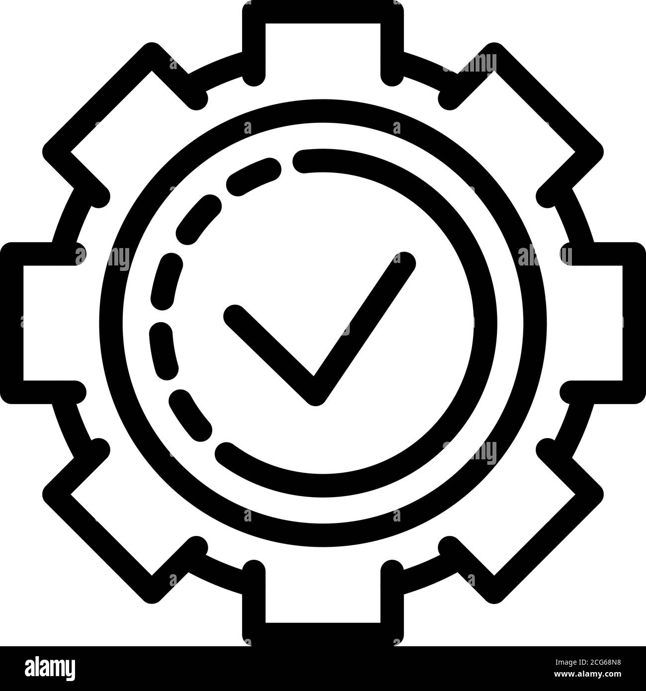 Gear wheel certificate icon, outline style Stock Vector Image & Art - Alamy