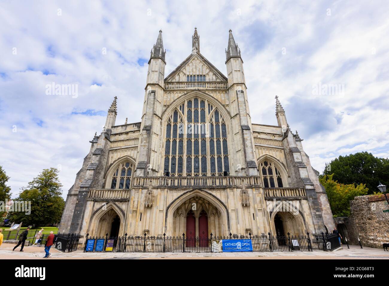 View of the west facade and main entrance to teh iconic landmark of ...