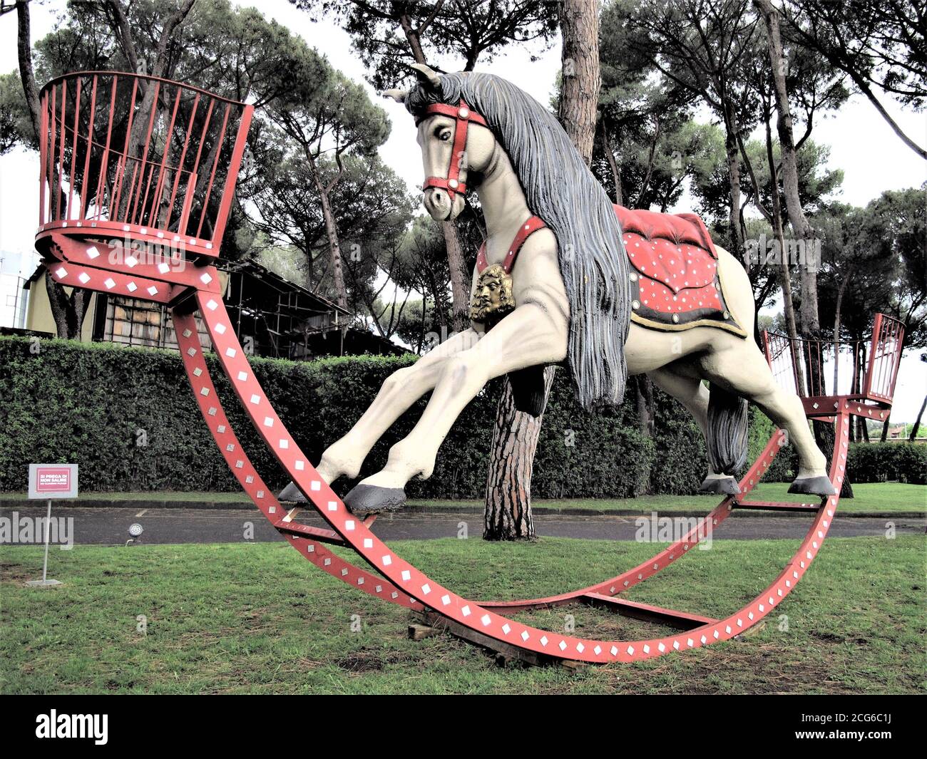 FELLINI MUSEUM CINECITTA'.THE ROCKING HORSE USED BY FEDERICO FELLIN IN ...