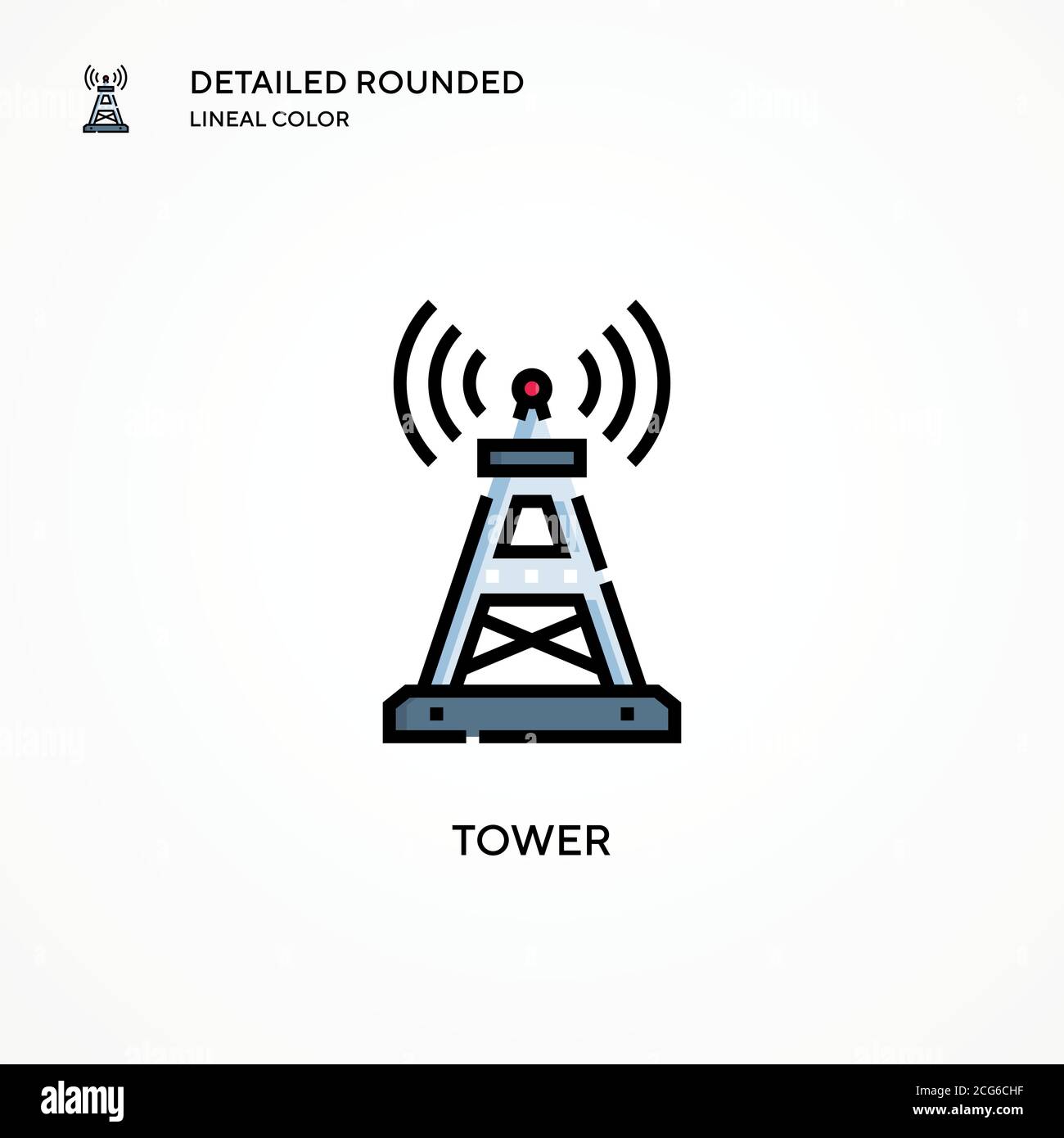 Tower vector icon. Modern vector illustration concepts. Easy to edit ...