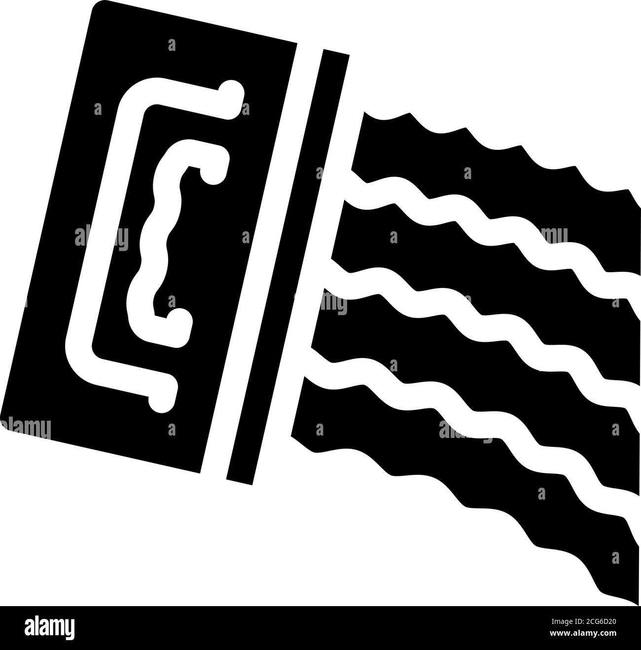 applying moisture barrier glyph icon vector illustration Stock Vector ...