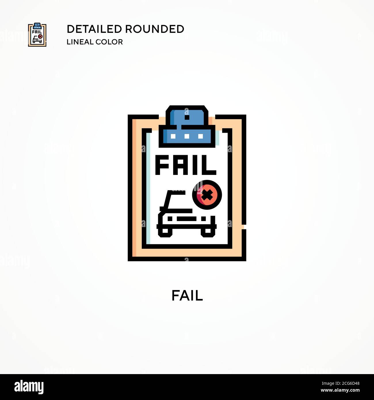 Fail vector icon. Modern vector illustration concepts. Easy to edit and ...