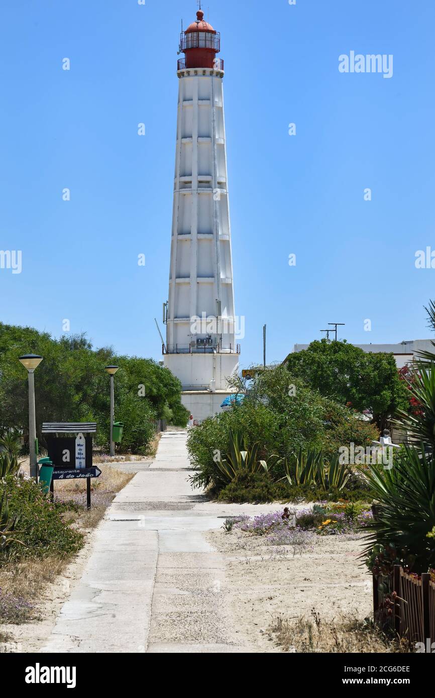 Cabo de Santa Maria Lighthouse, Culatra Island, Farol village, Olhao ...