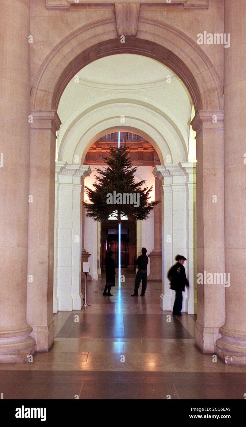 Tate Britain's Christmas Tree by artist Catherine Yass, in the Rotunda ...