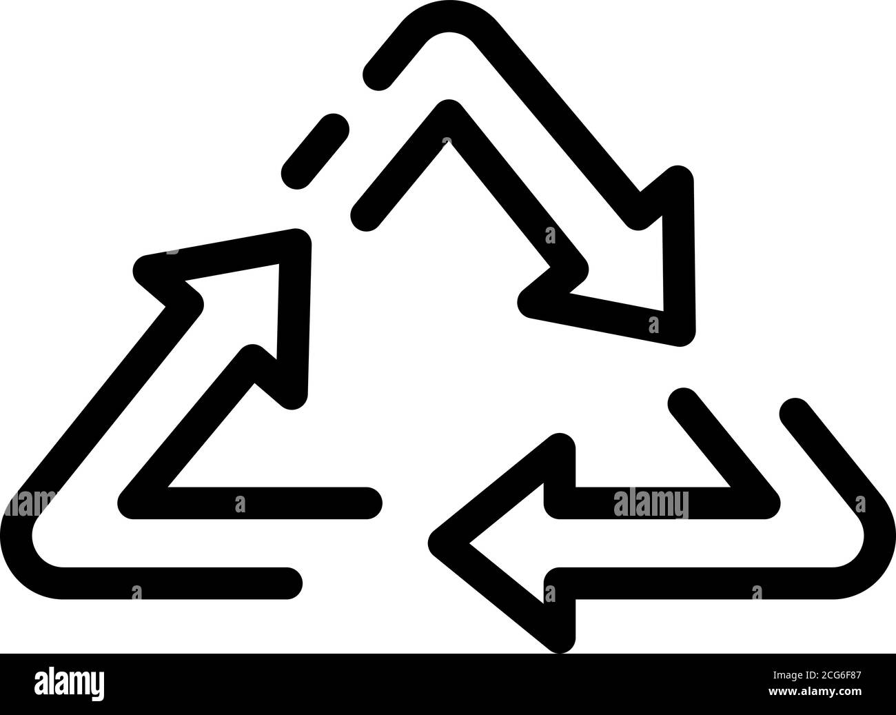 Recycle triangle icon, outline style Stock Vector Image & Art - Alamy