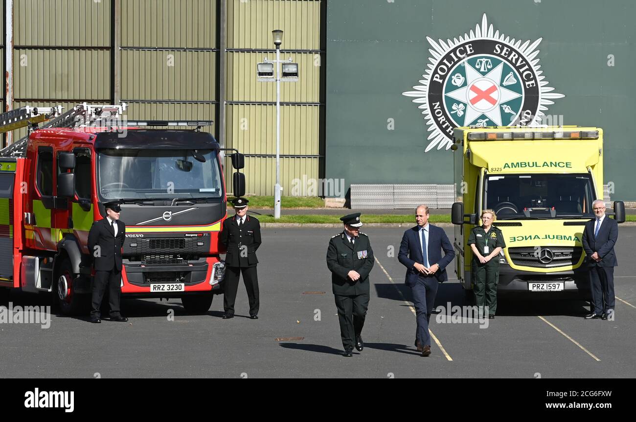 The Duke of Cambridge walks with Chief Constable Simon Byrne of the ...