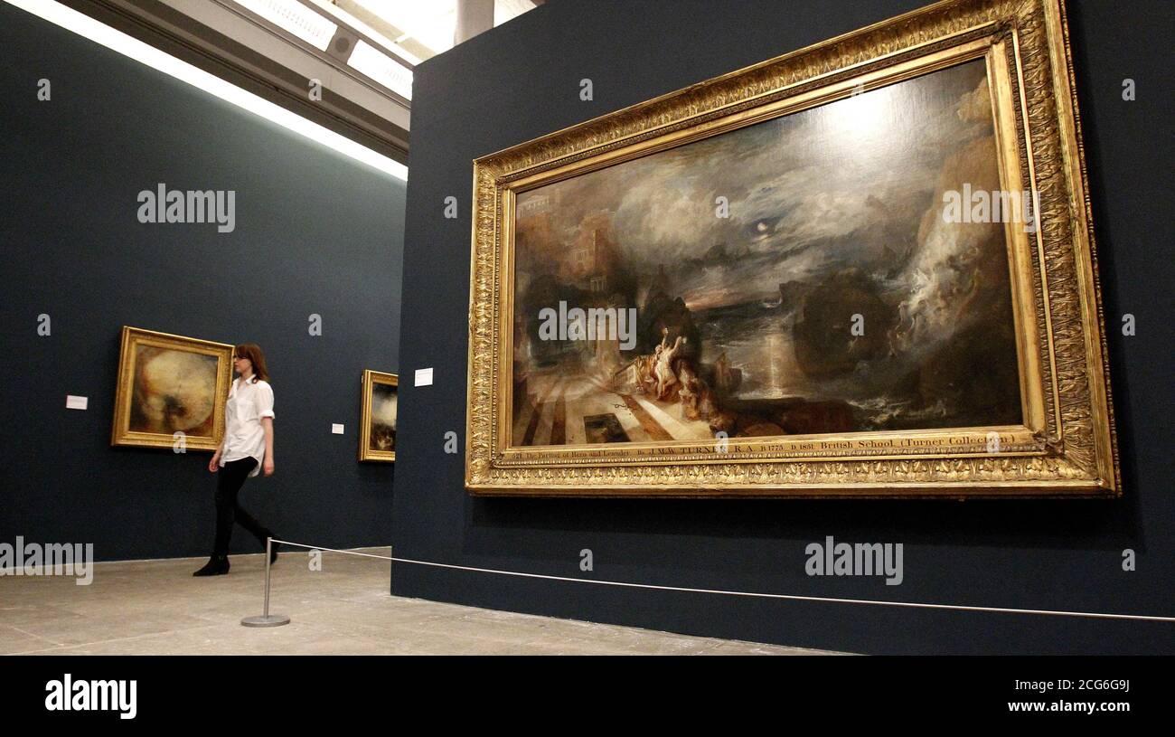 The painting of Herop and Leander by Joseph Mallard William Turner on ...