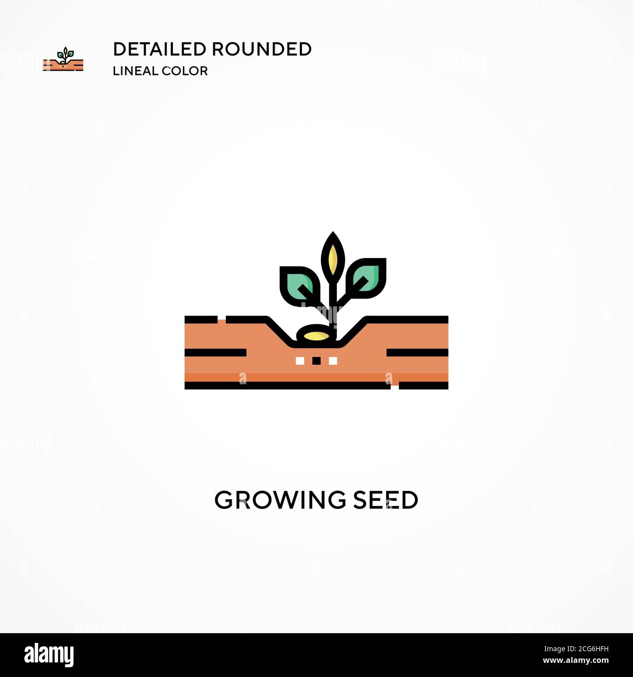 Growing seed vector icon. Modern vector illustration concepts. Easy to ...