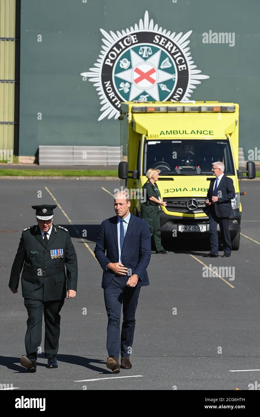 The Duke of Cambridge walks with Chief Constable Simon Byrne of the ...