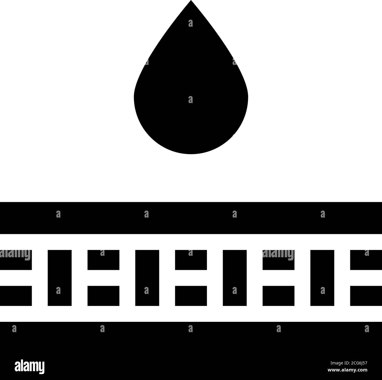 waterproof layer water drop glyph icon vector illustration Stock Vector ...