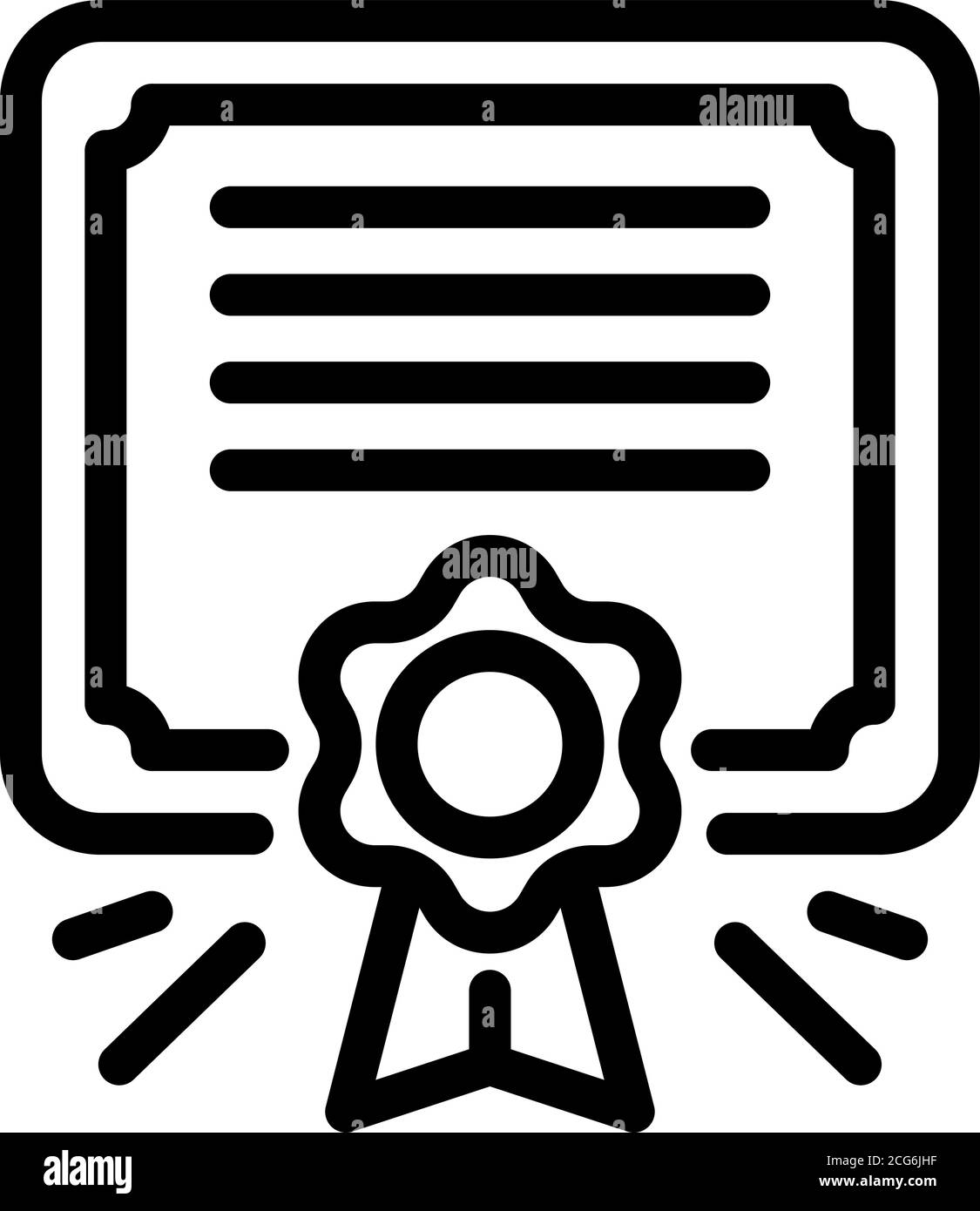 Certificate diploma icon, outline style Stock Vector Image & Art - Alamy