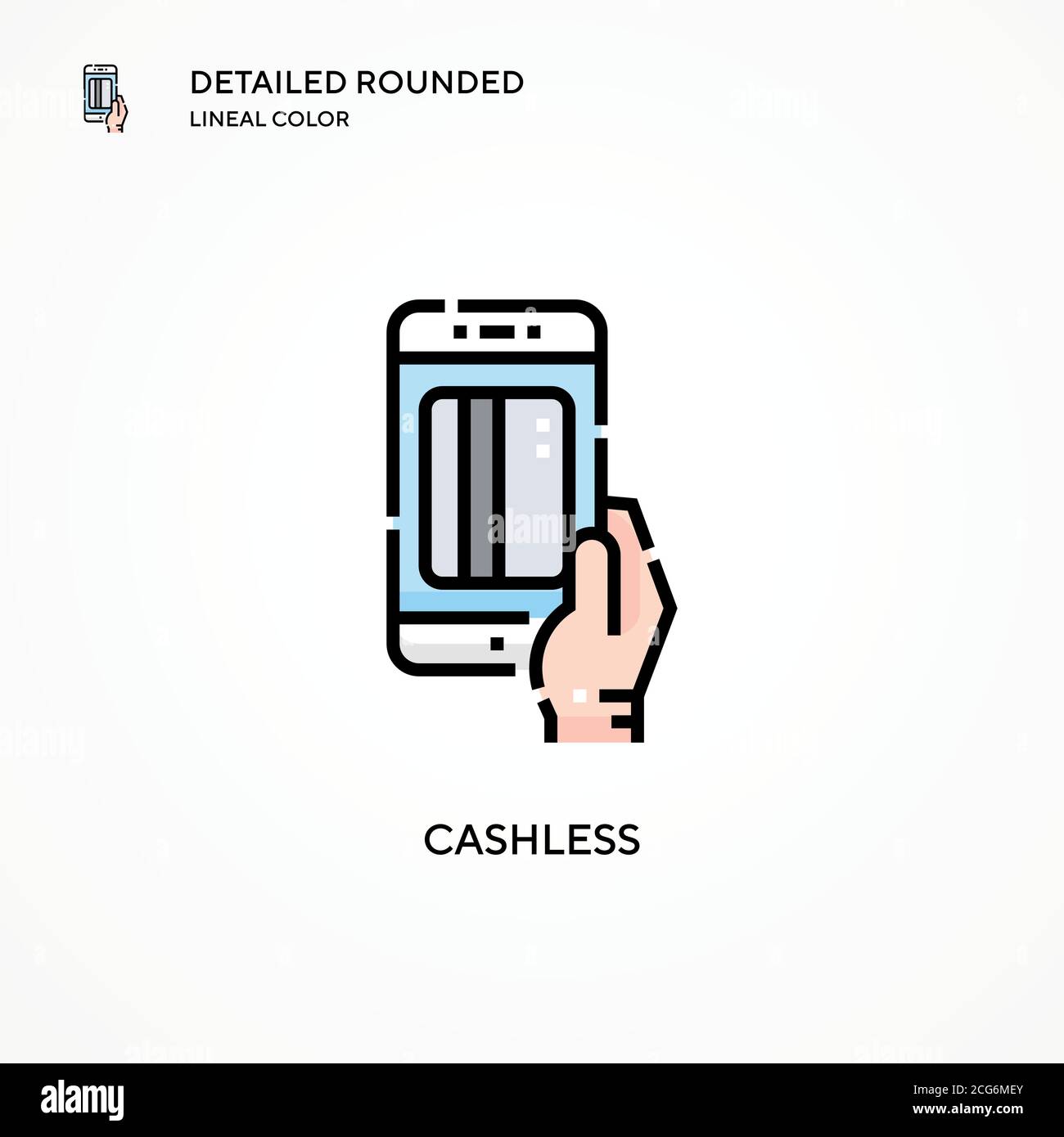 Cashless vector icon. Modern vector illustration concepts. Easy to edit ...