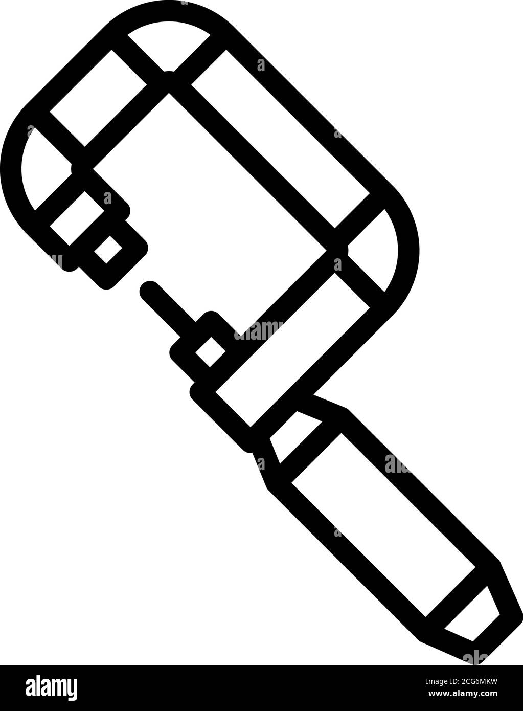 Measure micrometer icon, outline style Stock Vector Image & Art - Alamy