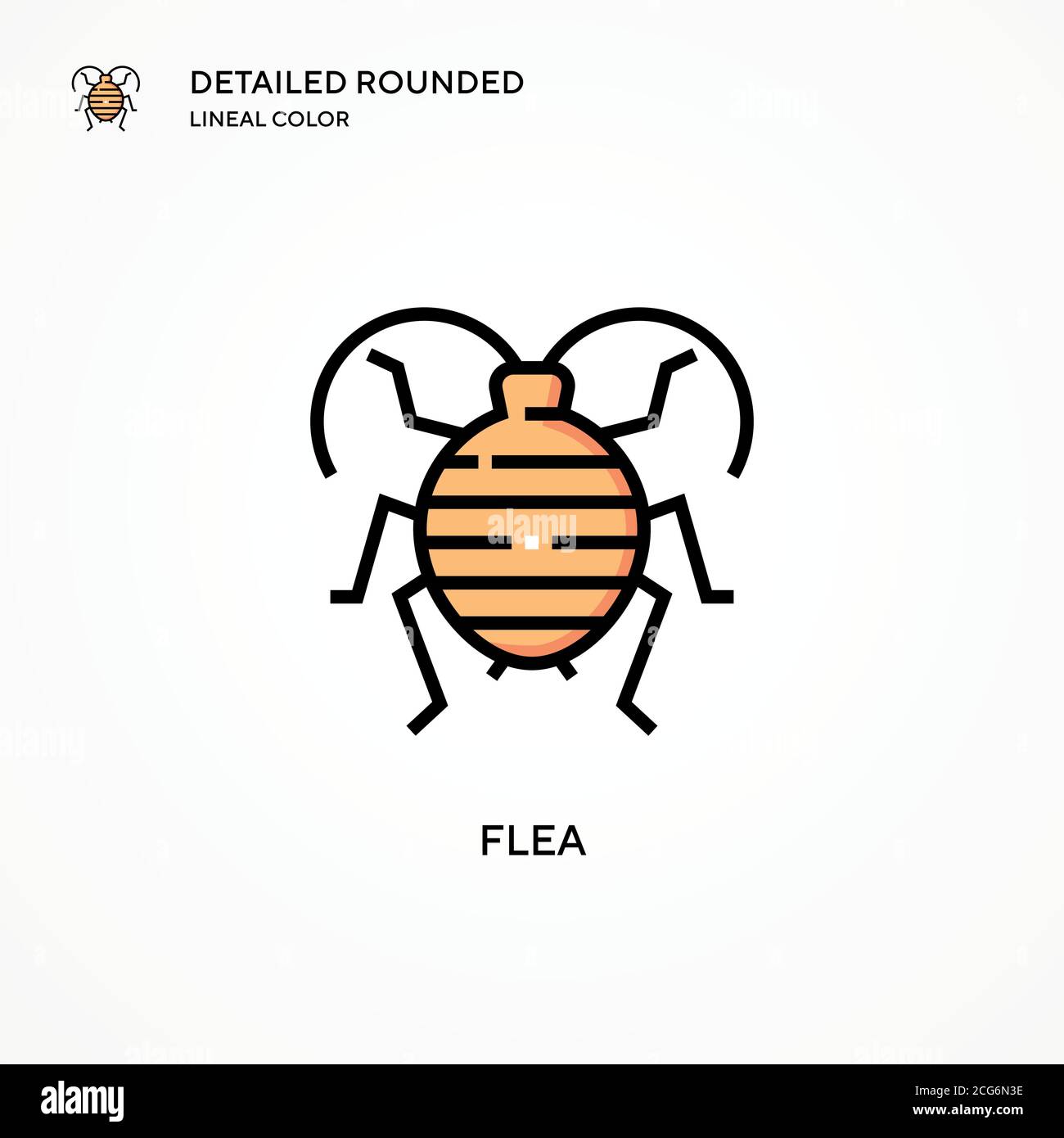 Flea vector icon. Modern vector illustration concepts. Easy to edit and ...