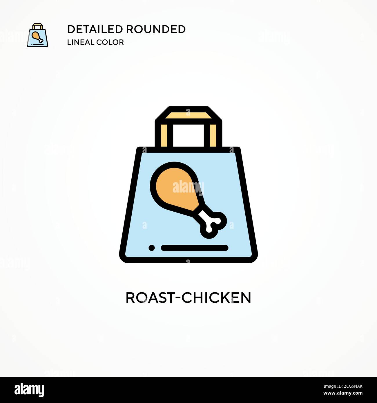 Roast-chicken vector icon. Modern vector illustration concepts. Easy to ...