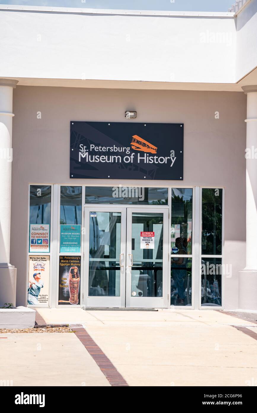 Photo entrance to the St Petersburg Museum of History Florida USA Stock ...