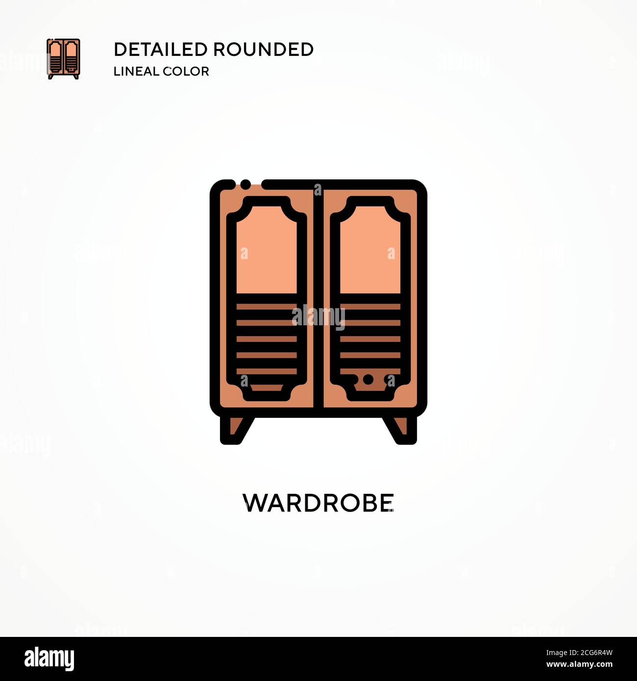 Wardrobe vector icon. Modern vector illustration concepts. Easy to edit ...