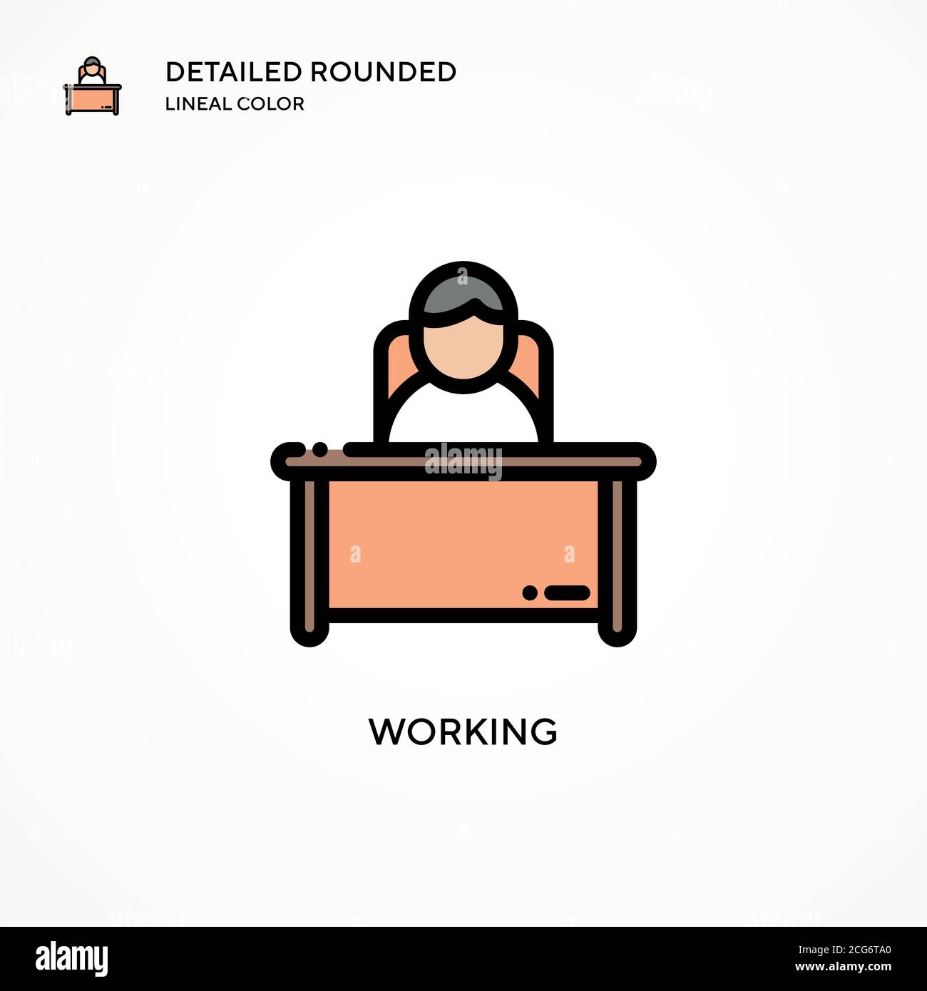 Working vector icon. Modern vector illustration concepts. Easy to edit ...