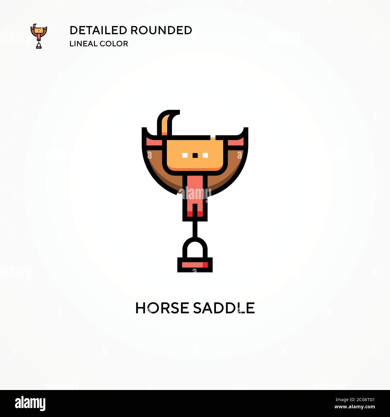 Horse saddle vector icon. Modern vector illustration concepts. Easy to ...