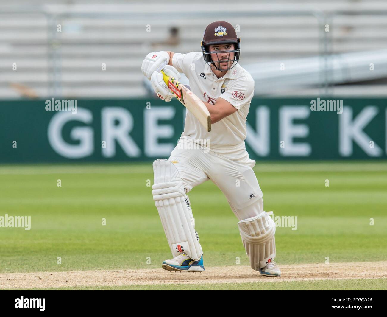 London, UK. 9 September 2020. Rory Burns batting as Surrey take on ...