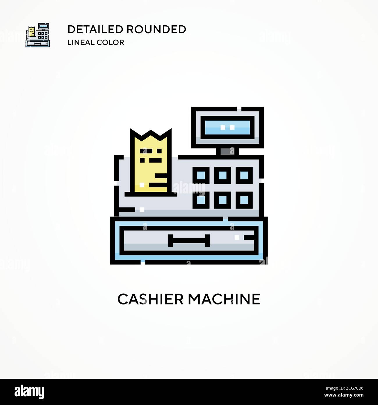 Cashier machine vector icon. Modern vector illustration concepts. Easy ...