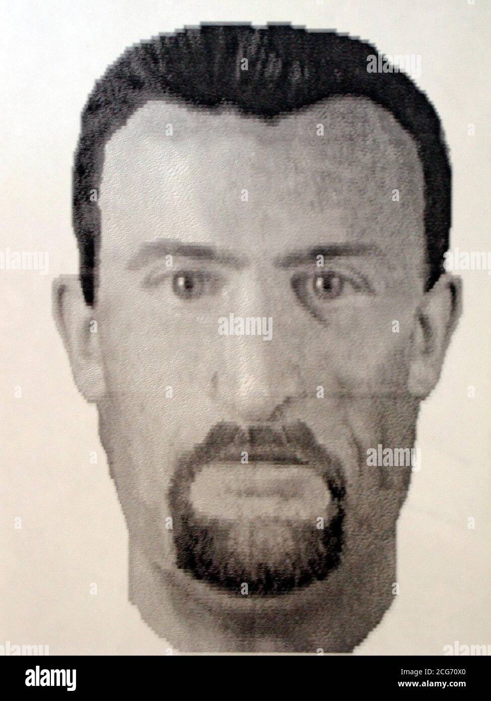 Police photofit of suspect sought by police in the attack on Colin Beer ...