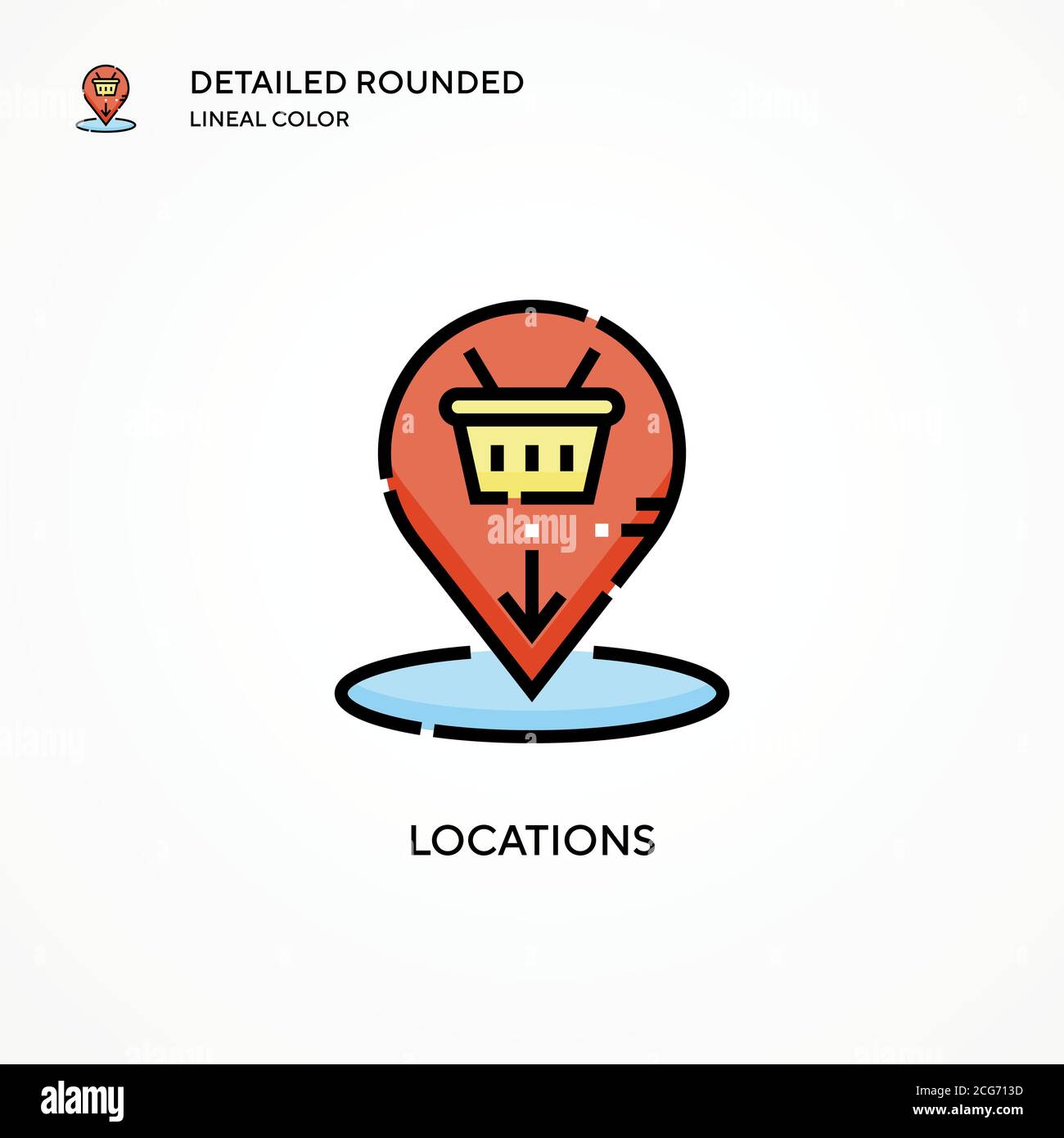 Locations vector icon. Modern vector illustration concepts. Easy to ...
