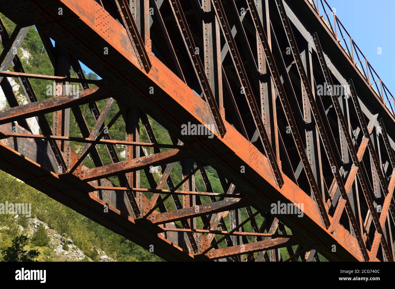 The abandonned railway station of Urdos in the Pyrénées mountain. This ...