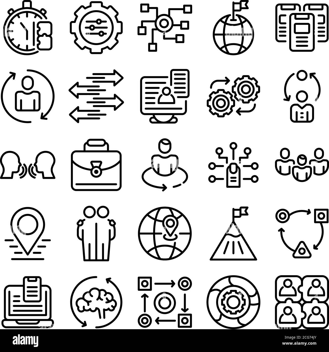 Adaptation icons set, outline style Stock Vector Image & Art - Alamy