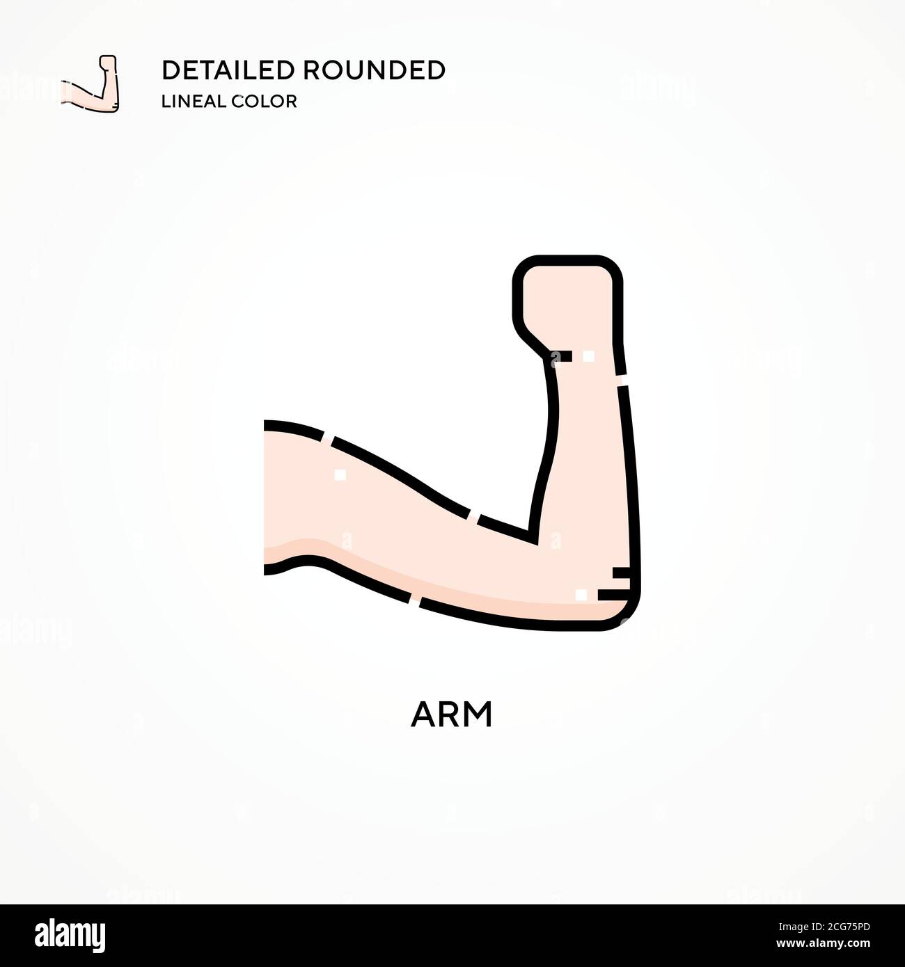 Arm vector icon. Modern vector illustration concepts. Easy to edit and ...