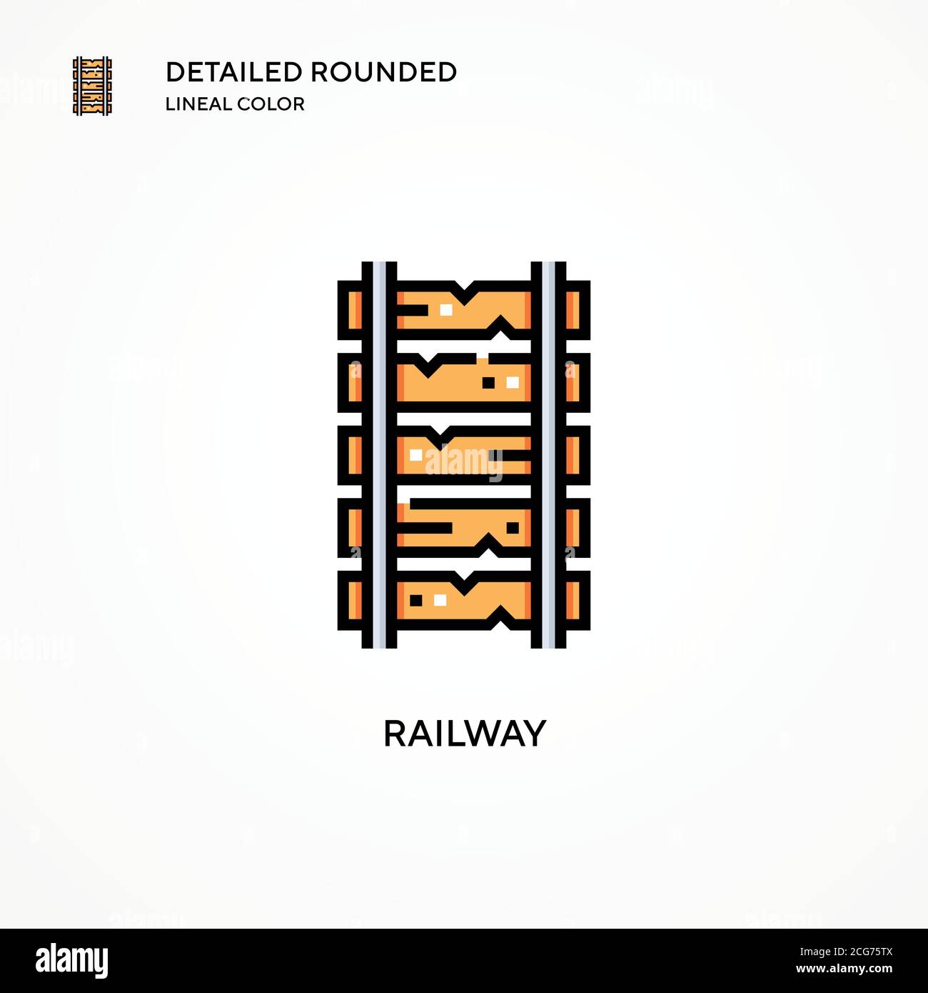 Railway vector icon. Modern vector illustration concepts. Easy to edit ...