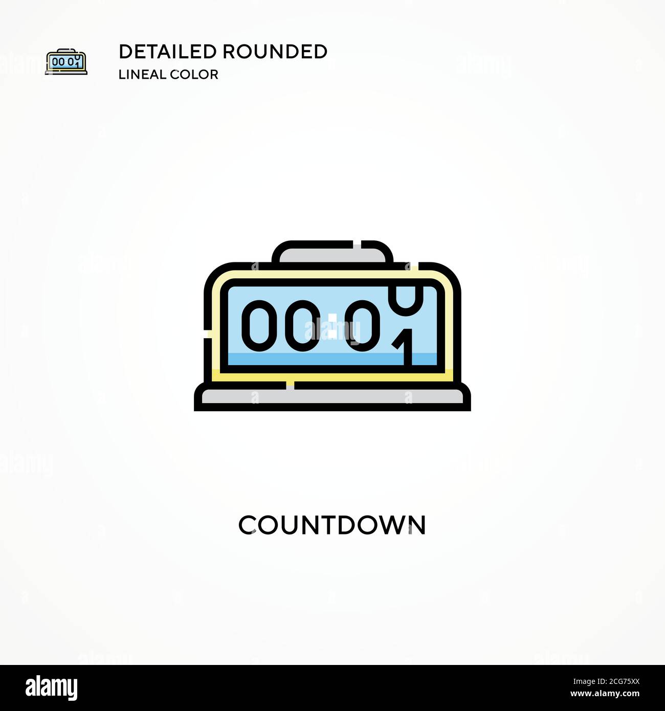 Countdown vector icon. Modern vector illustration concepts. Easy to ...