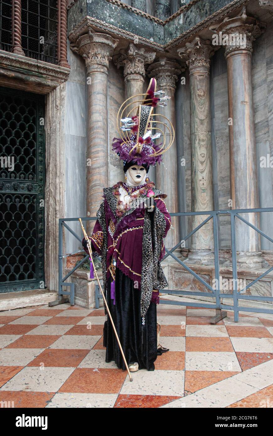 Venice, Italy, 1 february 2008. Beautiful carnival mask in Venice ...
