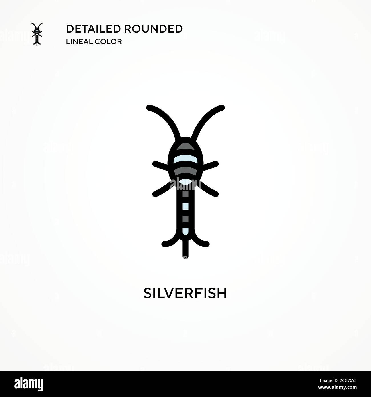 Silverfish vector icon. Modern vector illustration concepts. Easy to ...