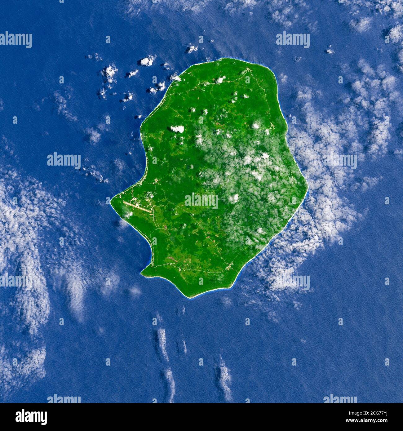 Aerial view of the island of Niue, South Pacific Ocean Stock Photo - Alamy
