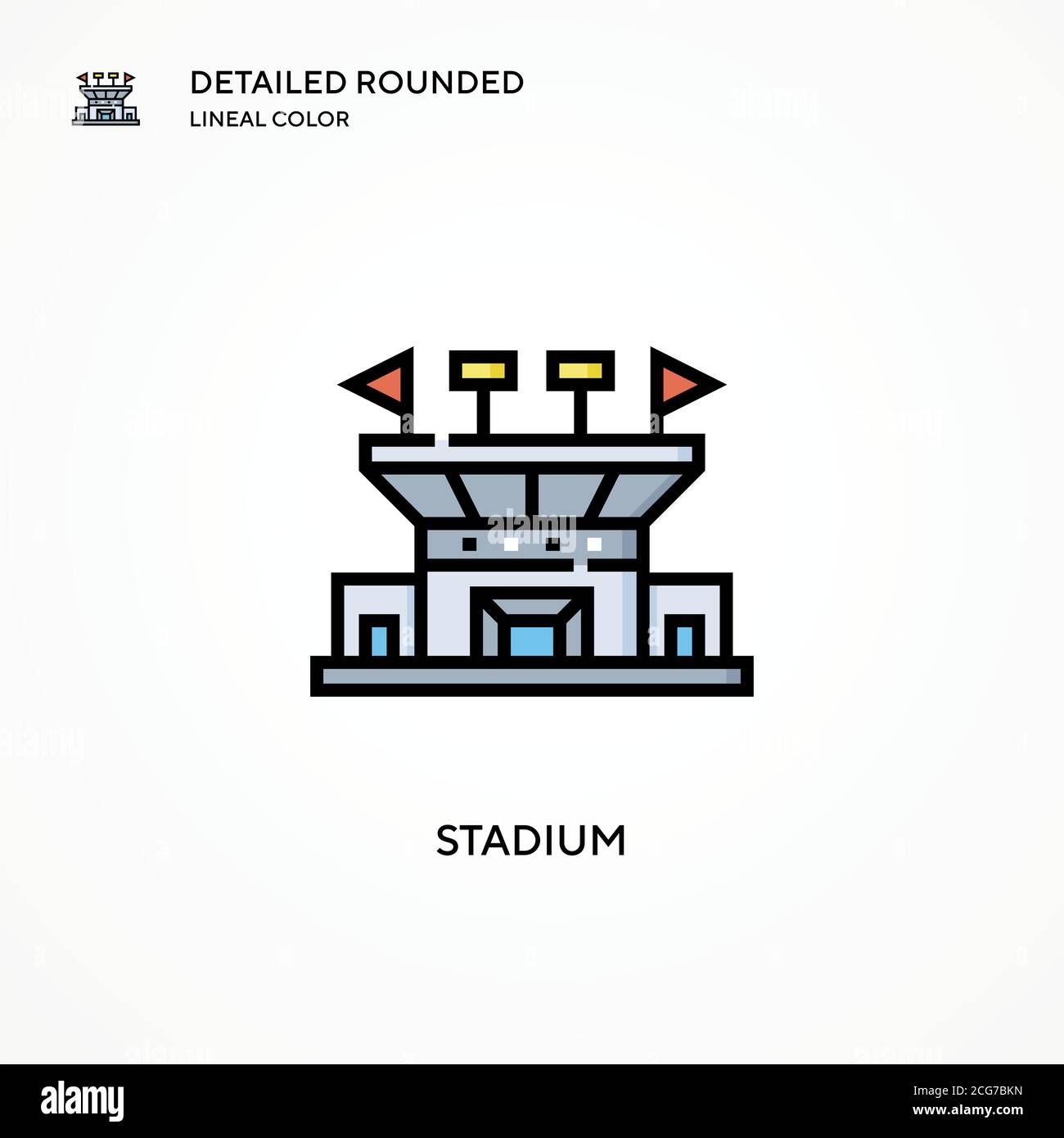 Stadium vector icon. Modern vector illustration concepts. Easy to edit ...