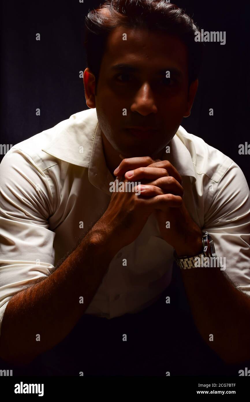 New Delhi India – March 30 2020 : Man portrait, smart casual man ...