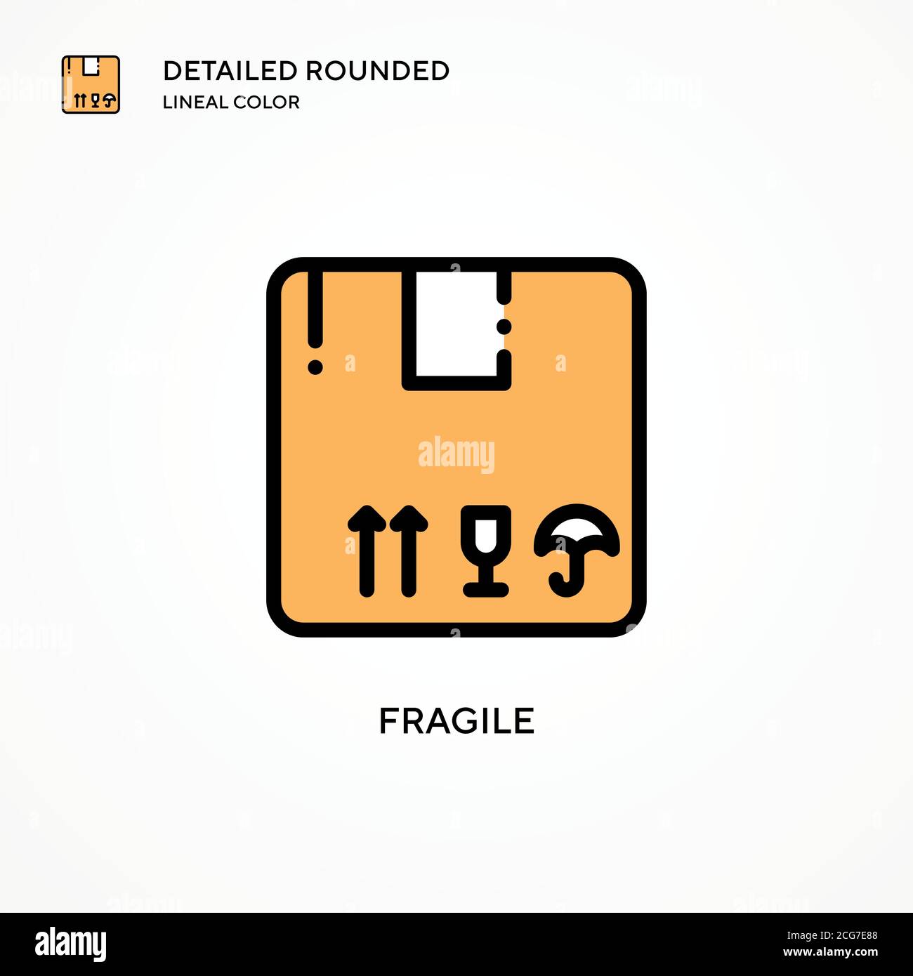Fragile vector icon. Modern vector illustration concepts. Easy to edit ...