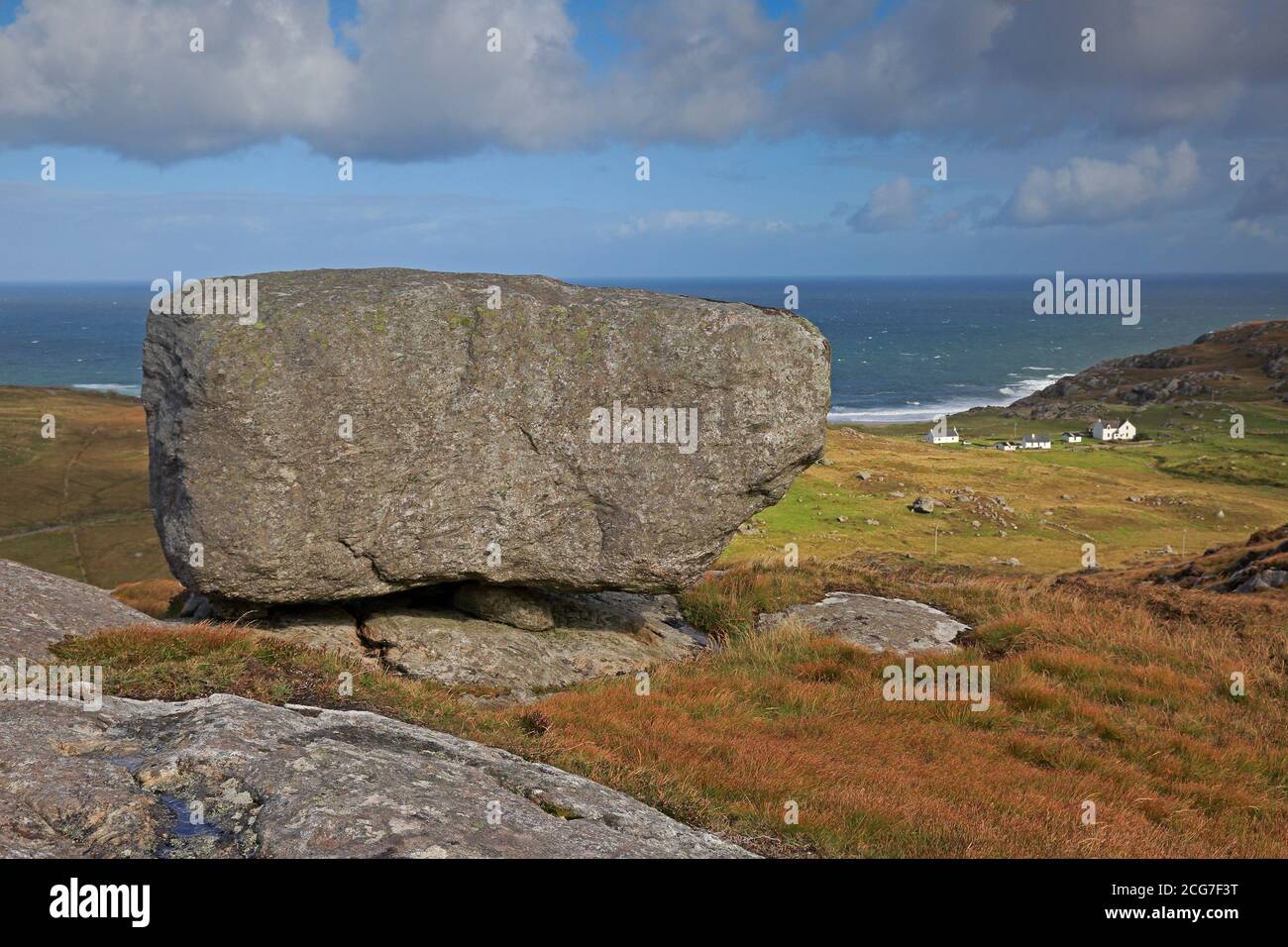 The Queen's Stone on the top of Ben Hogh Isle of Coll Inner Hebrides ...