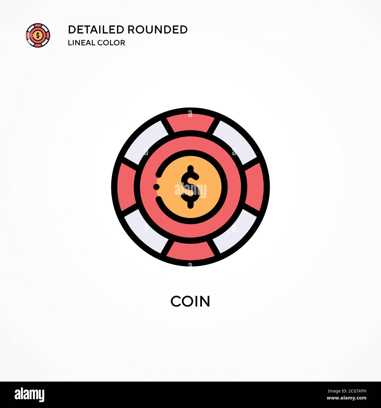 Coin vector icon. Modern vector illustration concepts. Easy to edit and ...