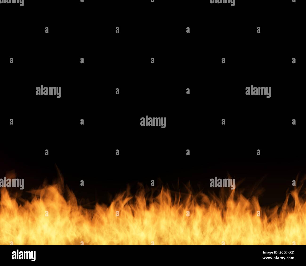 Fire on black isolated background Stock Photo - Alamy