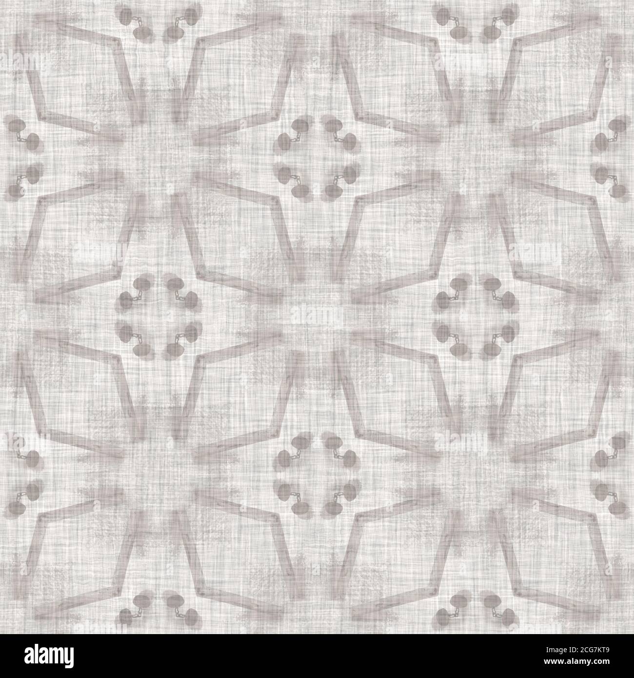 Natural gray french woven linen damask texture background. Old ecru ...
