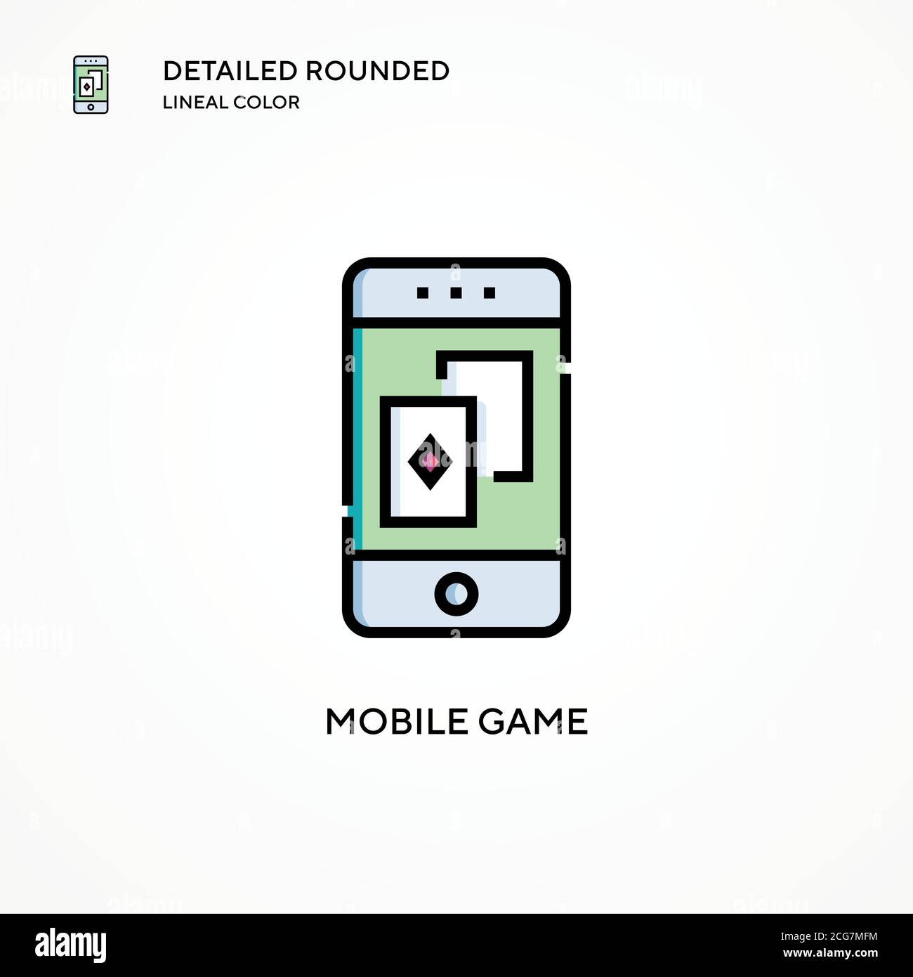 Mobile game vector icon. Modern vector illustration concepts. Easy to ...