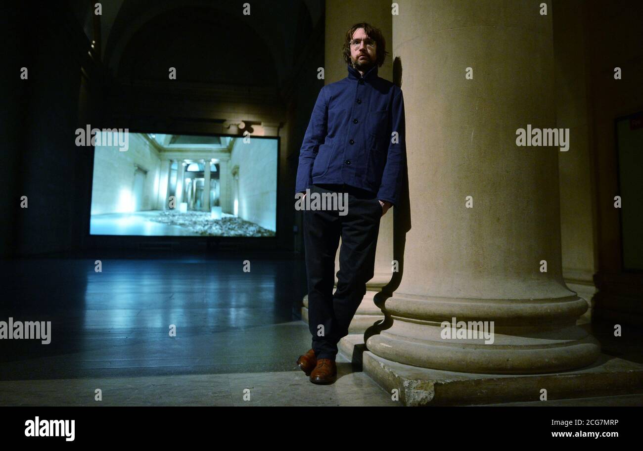Turner-Prize winning artist Simon Starling stands in front of his new ...
